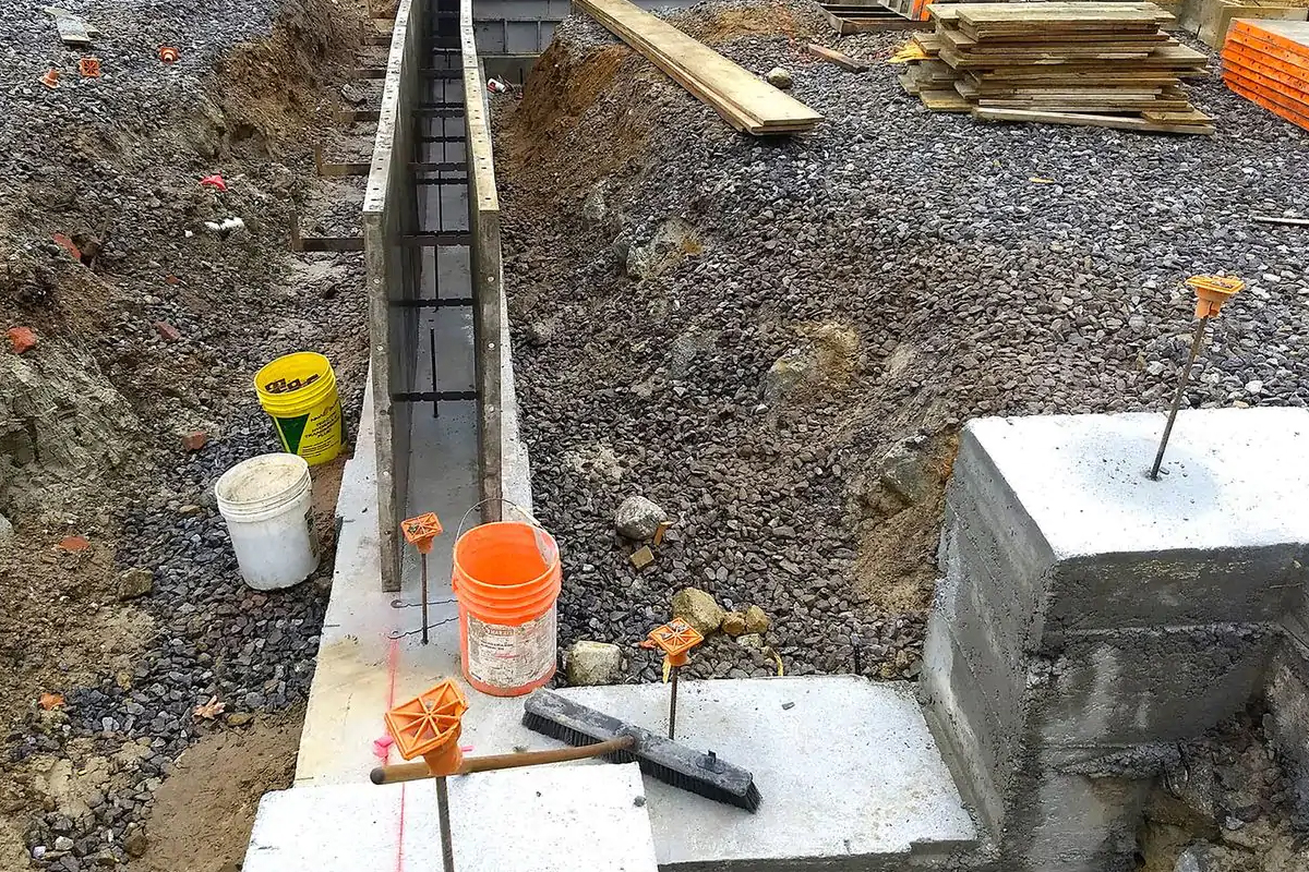 Concrete Block Foundation Construction